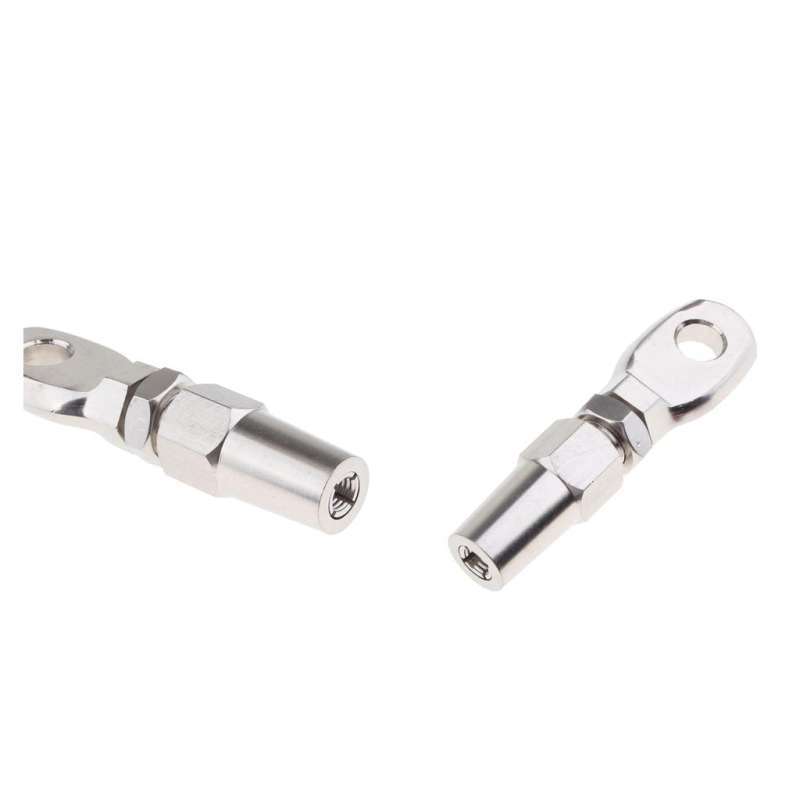 Jual 2 Pcs 10mm Stainless Steel Wire Rope Swageless Eye Terminal Di ...
