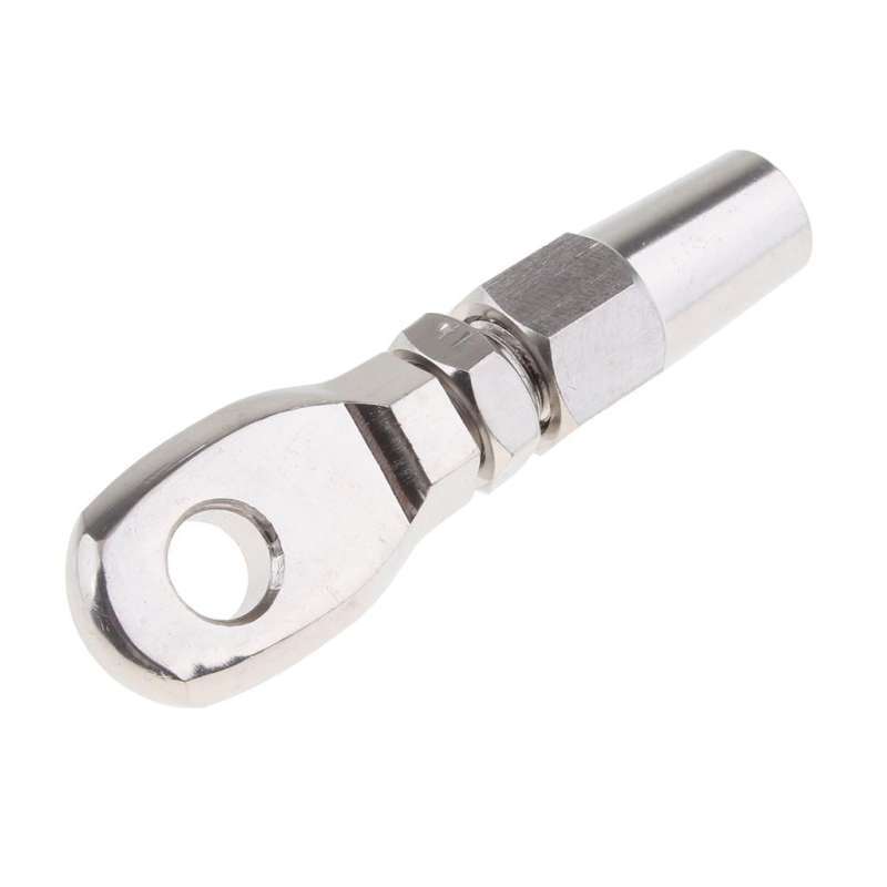 Jual 2 Pcs 10mm Stainless Steel Wire Rope Swageless Eye Terminal Di ...