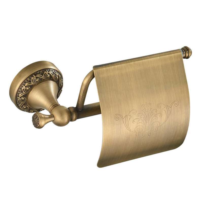 Jual Antique Brass Wall Mounted Toilet Paper Roll Holder Tissue Bar ...