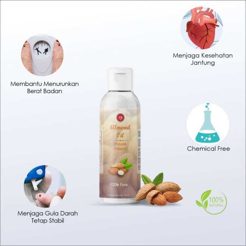 Jual Almond Oil Minyak Almond Tsb 100ml Food Grade 100%murni - Carrier ...