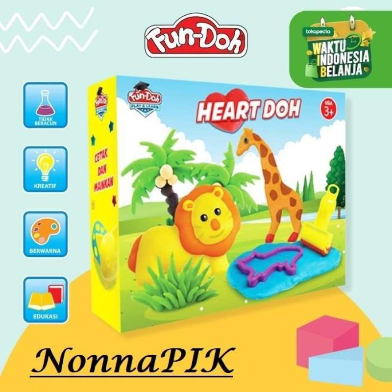 Jual Fun Doh HEART DOH Lilin Mainan Anak FunDoh / PlayDoh / Play Doh di ...