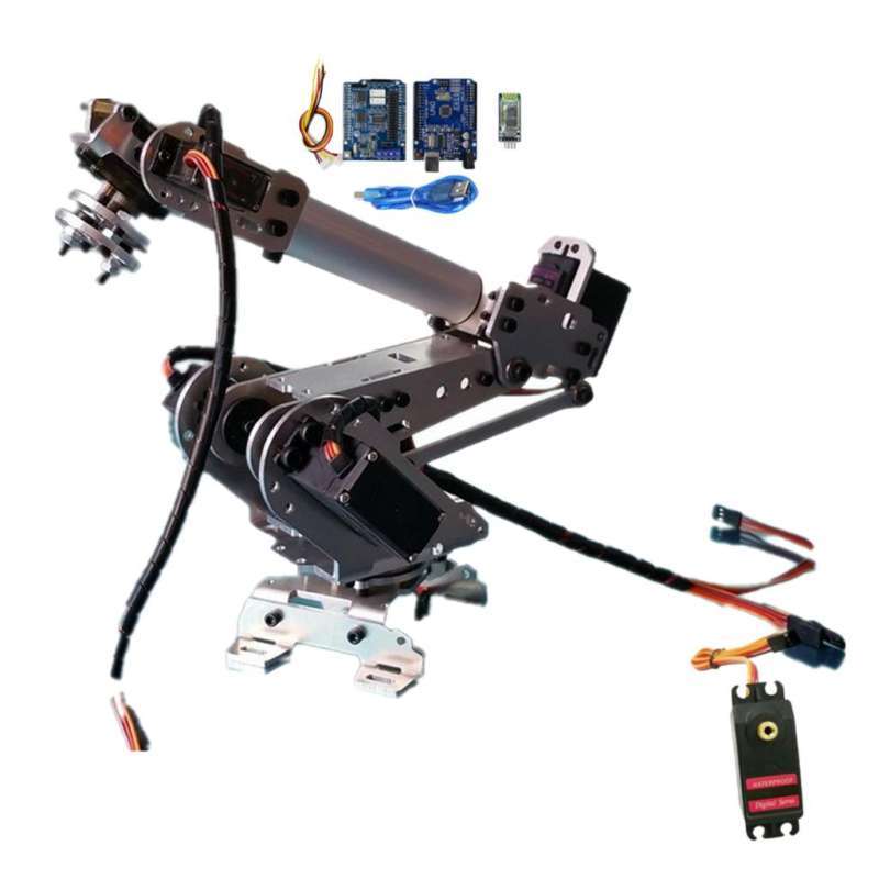 Jual 6 Axis Robotic Mechanical Arm Gripper Kit With Mg-996r Servo For ...