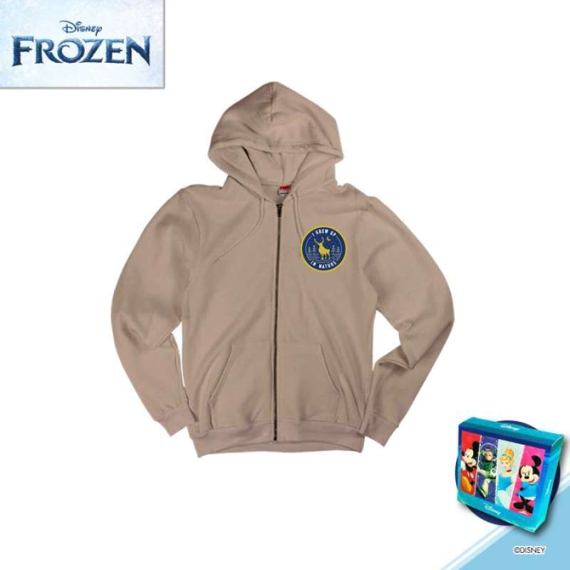 Jual Disney Hoodie Zipper/ Jaket wanita / Pria Frozen DFZ103 - Beige S ...