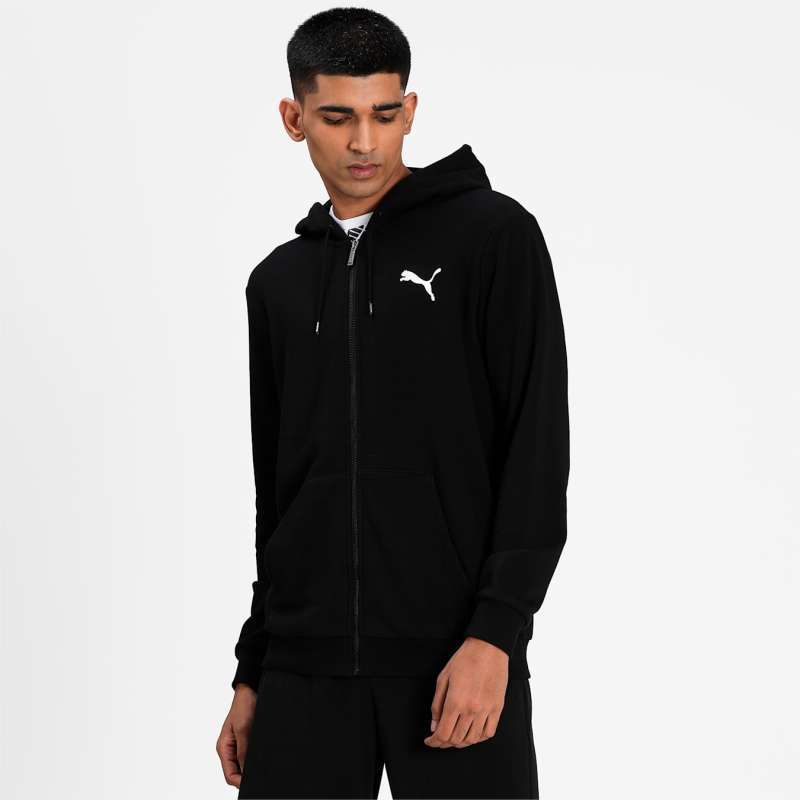Jual Puma Ess Small Logo Fz Hoodie Tr Puma Black Original - 58670451 ...
