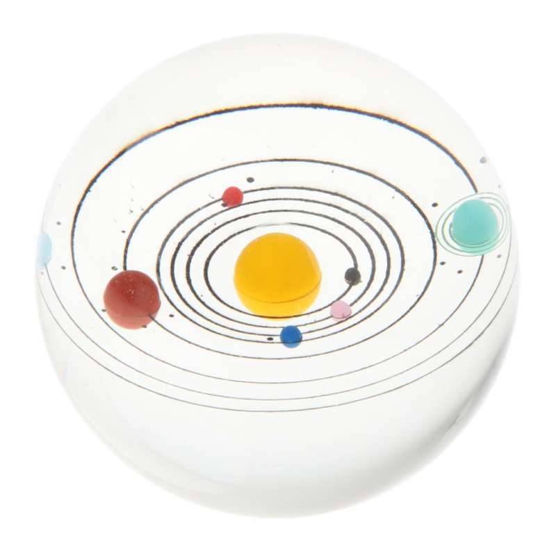 Promo Clear Solar System Glass Crystal Ball Kids Educational Astronomy ...