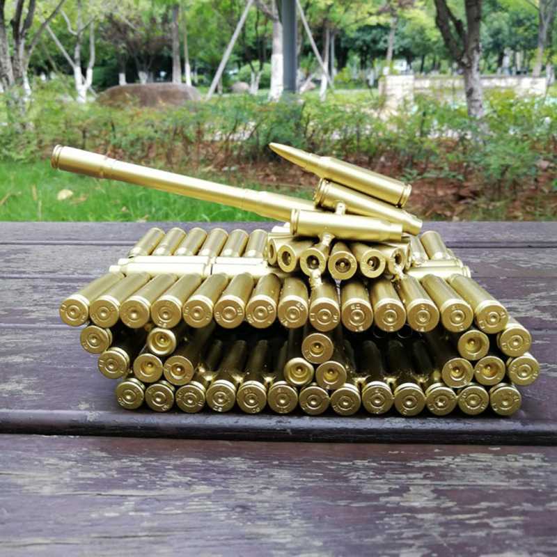 Jual Tank Made From Bullet Casings Armor Model Metal Craft Home Decor # ...