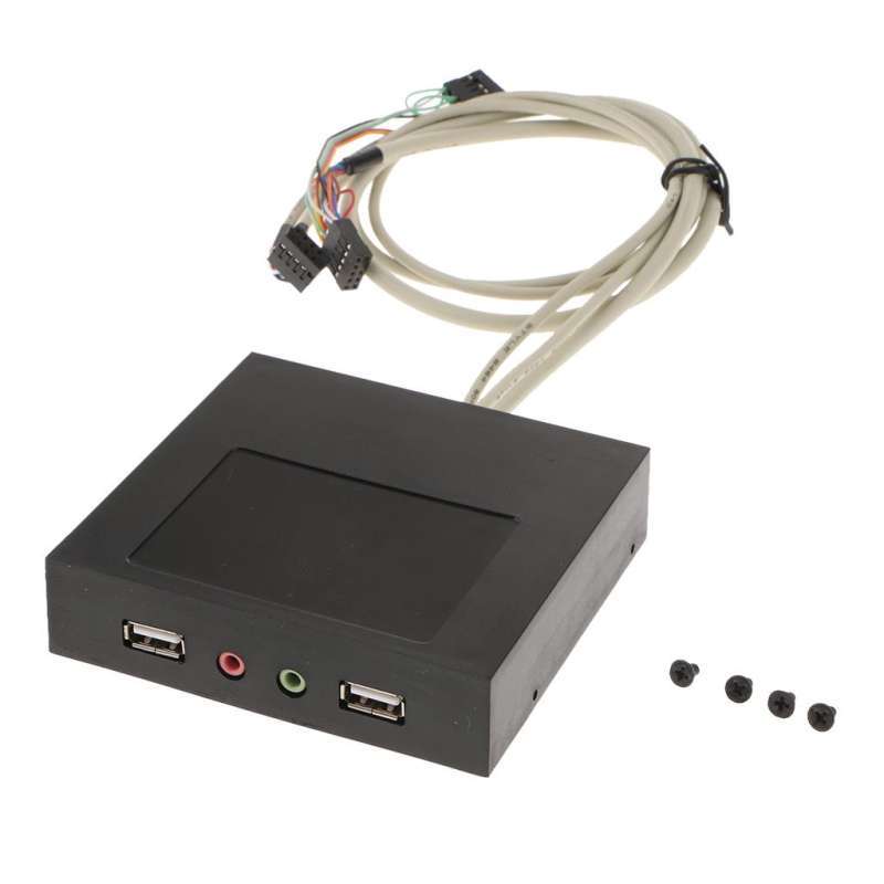 Jual Usb2.0 2ports Front Panel Dual Audio Plug To 9pin Usb Hub For ...