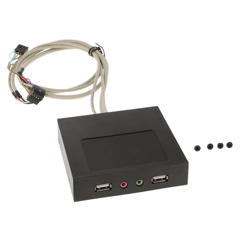 Jual Usb2.0 2ports Front Panel Dual Audio Plug To 9pin Usb Hub For ...