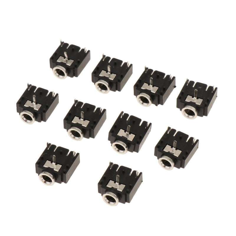 Promo 10x 3-Pin Stereo Socket Audio Connector 3.5mm Female Interface ...