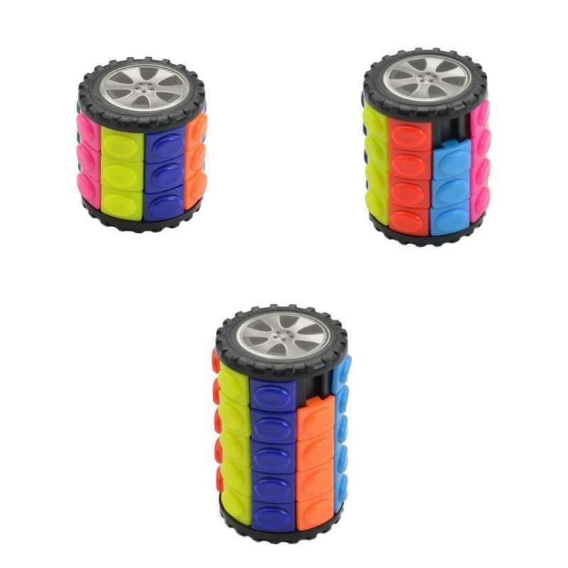 Promo 3 Pieces Corn Slide Magic Cubes Puzzle Fidget Toy Brain Teaser ...