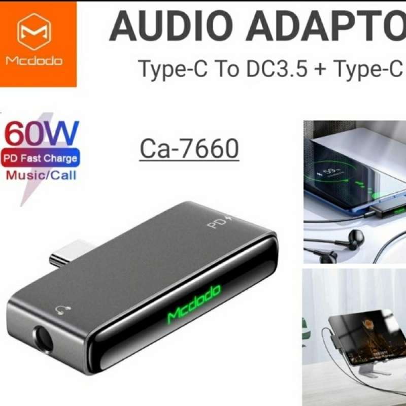 Jual Limited Mcdodo Audio Adapter Type C To Jack Audio 3.5Mm Dan Type C ...