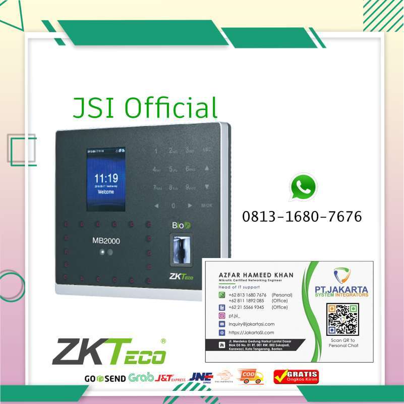 Jual ZKTeco MB2000 MESIN ABSENSI & ACCESS CONTROL di Seller JSI Official - Cibodas Sari, Kota ...