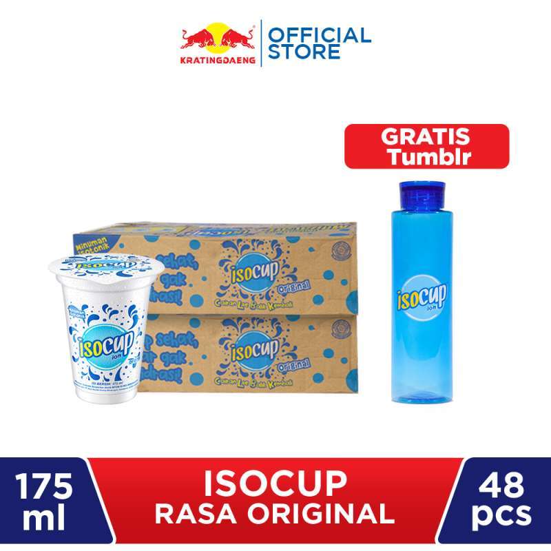 Jual Isocup Minuman Isotonik Rasa Original 175ml - 48 Pcs (Free Tumblr ...