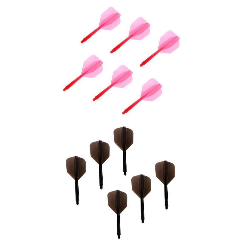 Jual 12 Piece Transparent 2BA Thread Dart Shafts and Dart Flights ...