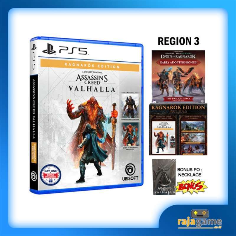 Jual Ps5 Assassins Creed Valhalla Ragnarok Edition Base Game Dlc