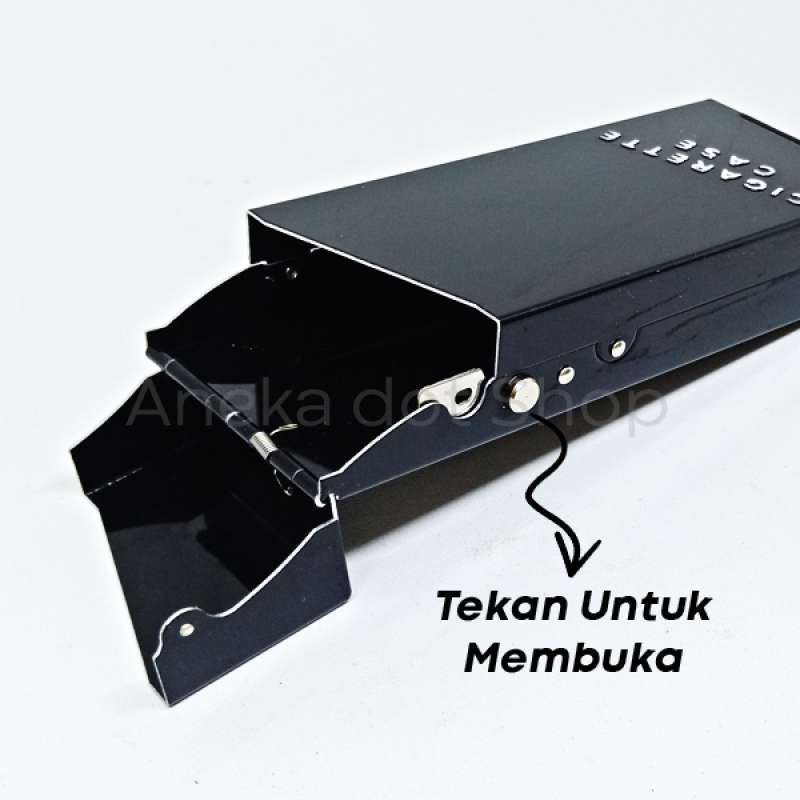 Jual Kotak Rokok Aluminium Push Button Cigarette Case di Seller Aneka ...