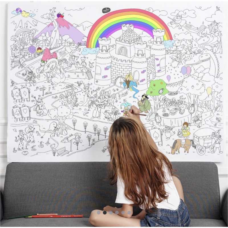 Promo VIRAL!! POSTER MEWARNAI UKURAN JUMBO - JUMBO COLORING POSTER ...