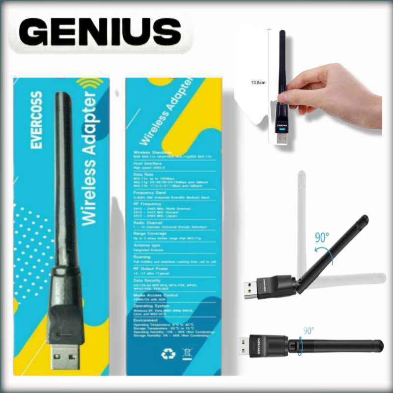 Jual Evercoss Wf 1 Wifi Dongle Untuk Pc Laptop Stb Di Seller Genius ...