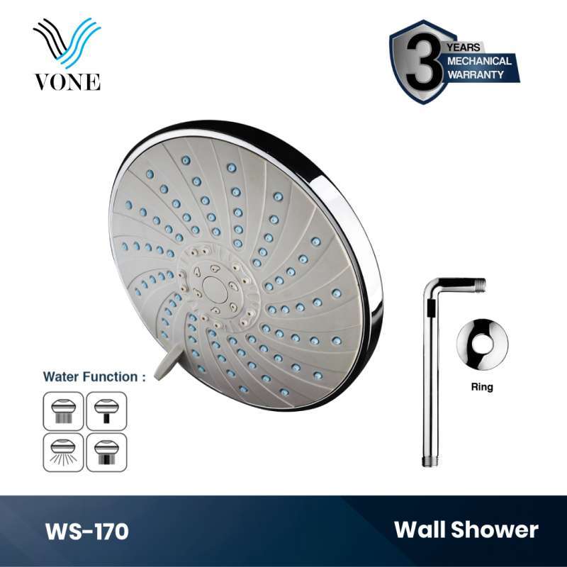 Promo VONE WS-170 Shower Set Wall Tembok Mandi Head Kepala Tanam Paket ...