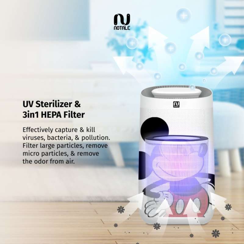 Jual Notale Air Purifier Disney Mickey Edition With Hepa H13 Uv ...