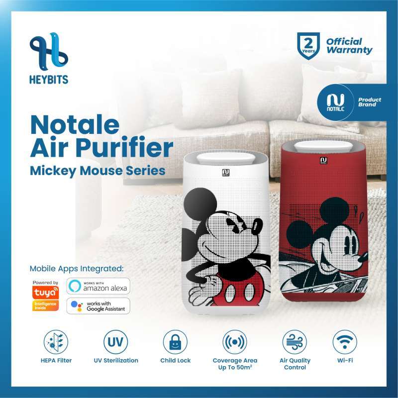 Jual Notale Air Purifier Disney Mickey Edition With Hepa H13 Uv ...