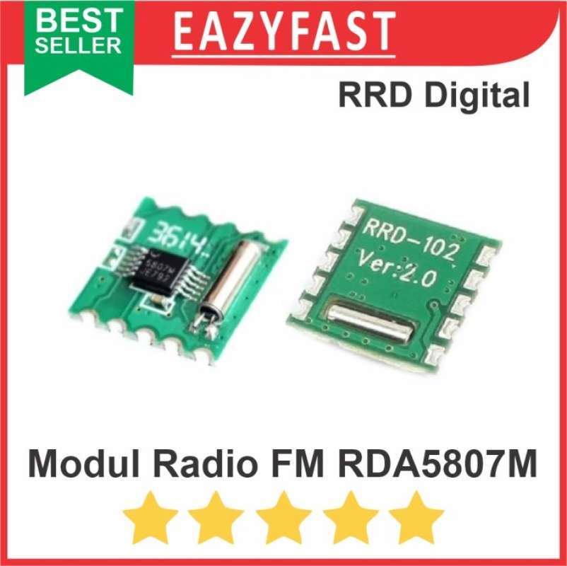 Promo RDA5807M RRD Digital Radio FM Receiver RX Module Stereo I2C ...