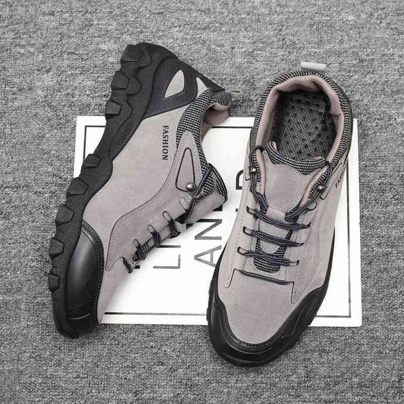 Jual Sepatu Gunung Pria Sport Outdoor Sepatu Hiking Adventure Sepatu Sneakers Techdoo - 43 Gray ...