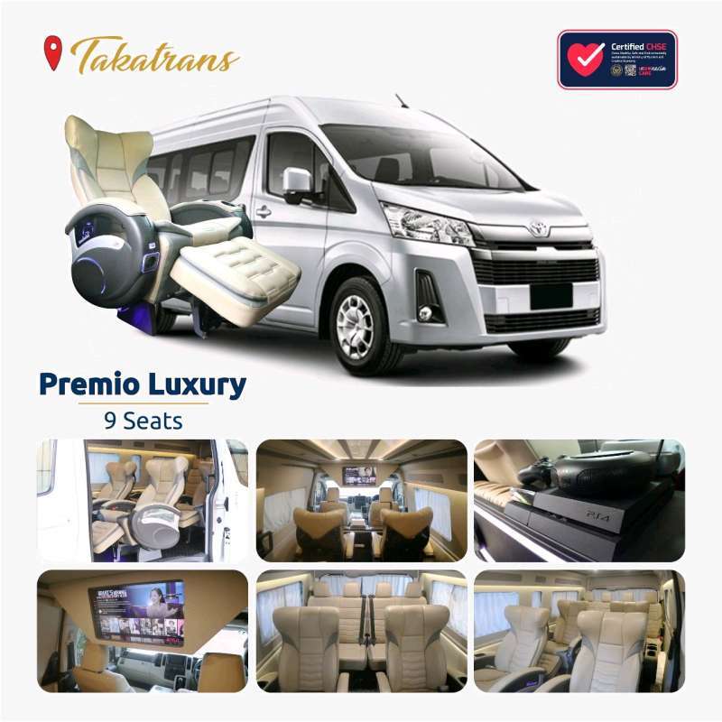 Promo Sewa Hiace Premio Luxury Harian Luar Kota - Takatrans Kapasitas 9 ...
