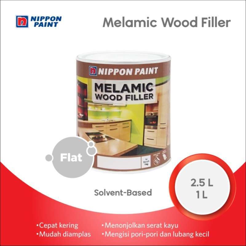 Jual MELAMIC WOOD FILLER -1KG- PLAMIR/DEMPUL DINDING ESKTERIOR NIPPON ...