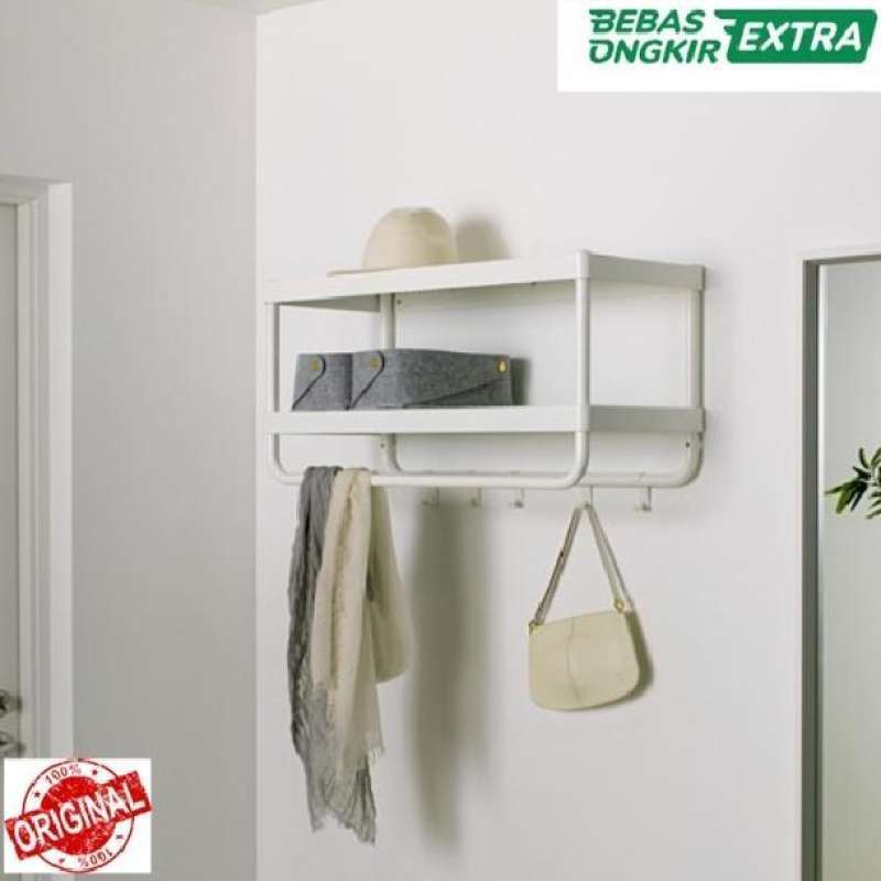 Jual Rak Topi Besi Gantungan Mantel Dinding Serbaguna 78cm Original ...