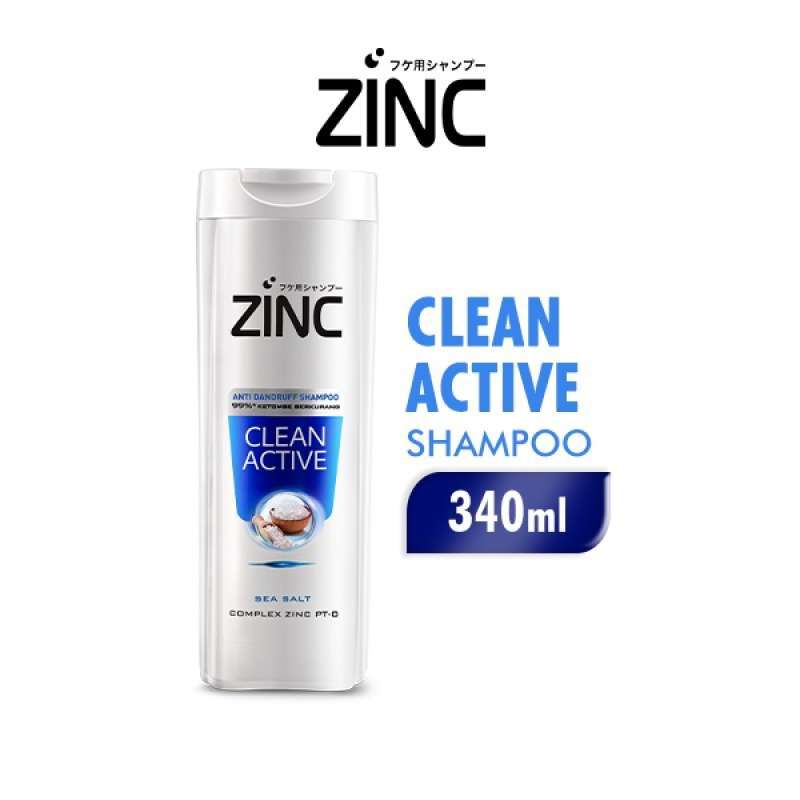 Jual ZINC Shampoo Clean Active Botol 340ML di Seller Shakashoesshop ...