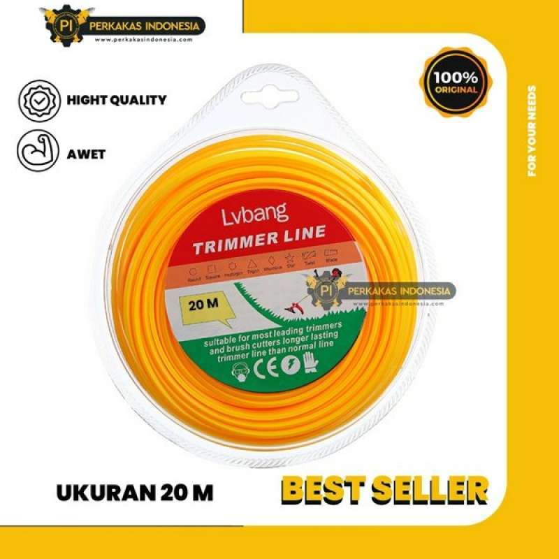 Jual Mata Pisau Potong Rumput Senar 20m Trimmer Line Tali Senar Mesin ...