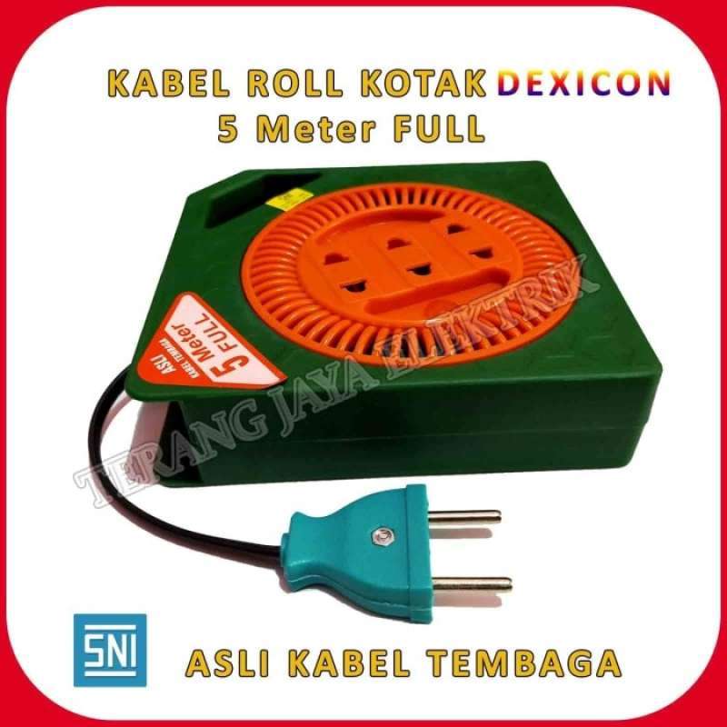 Jual Premium Kabel RolKabel Roll Kotak 3 Lubang 5 Meter Full DEXICON ...