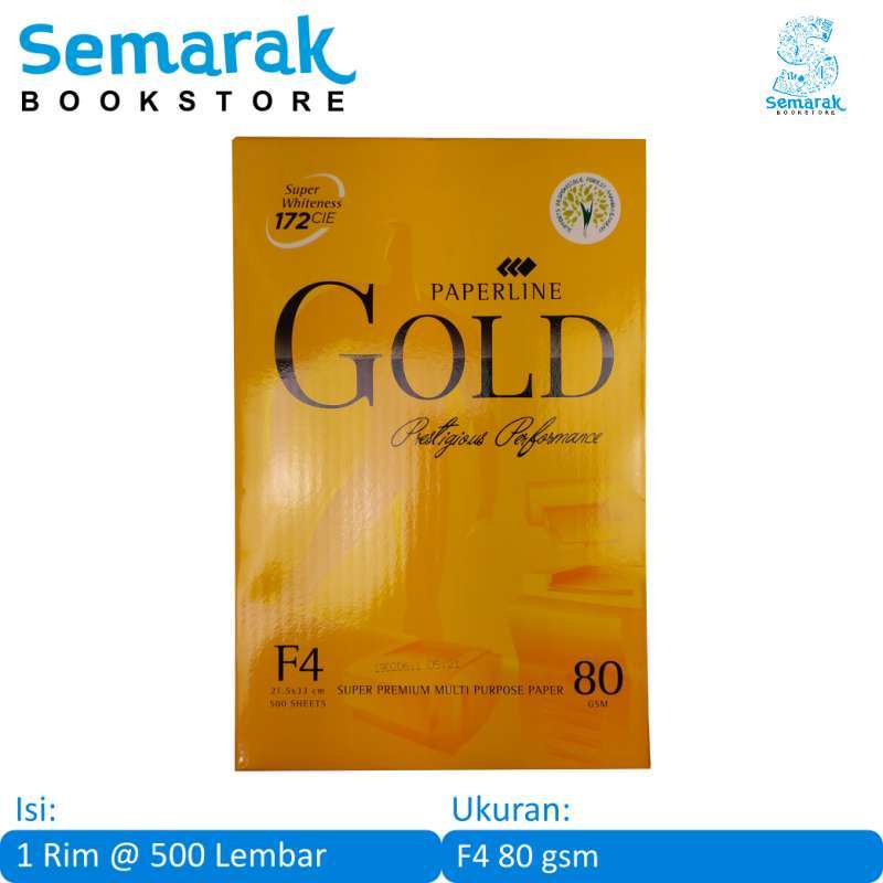 Jual PaperLine Gold Multi Purpose Paper Kertas HVS F4 [1 Rim @500 ...