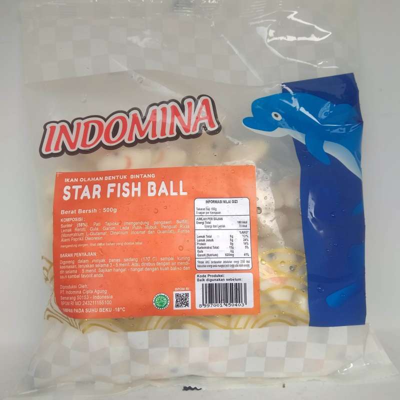Jual Indomina Ikan Olahan Bentuk Star Fish Ball 500 Gr di Seller CILATA ...
