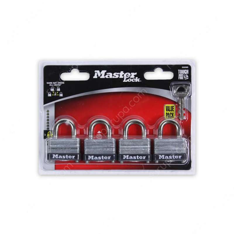 Promo Masterlock Padlock Gembok Besi Laminasi 1-1/2 Inci 4 Pcs Diskon ...