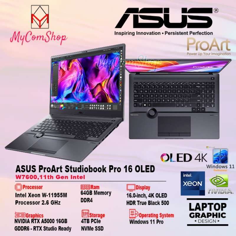 Jual Asus Proart Studiobook Pro 16 Oled W7600 Original Murah - Harga ...