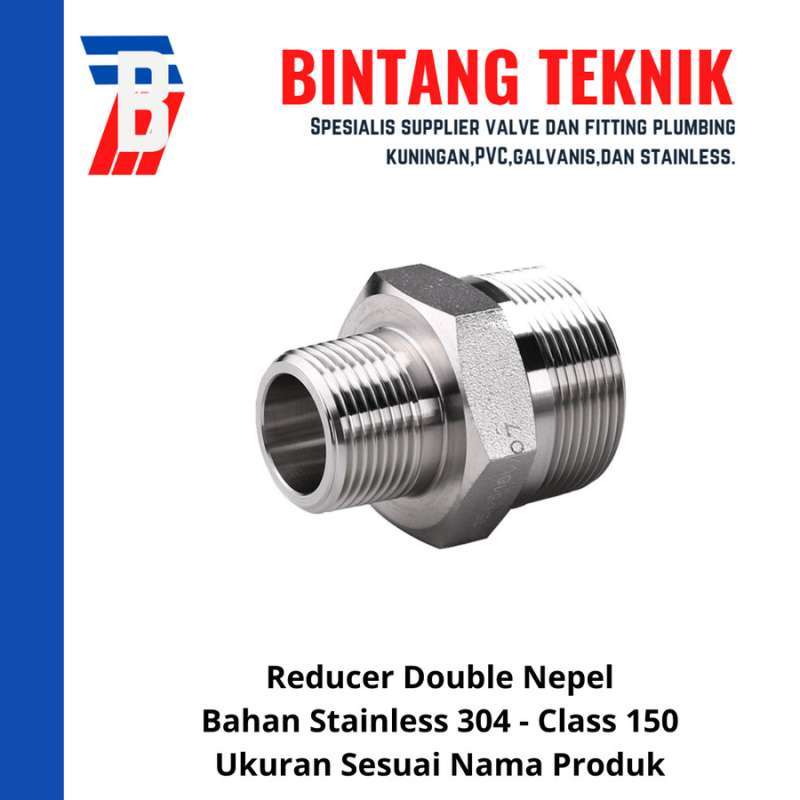 Jual Reducer Double Nepel 1 1/4 X 3/4 Stainless (sus) 304 Class 150 Di ... Jual Reducer Double Nepel 1 1/4 X 3/4 Stainless (sus) 304 Class 150 Di ...
