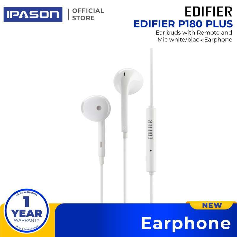Promo EDIFIER P180 PLUS Ear buds with Remote and Mic white/black ...