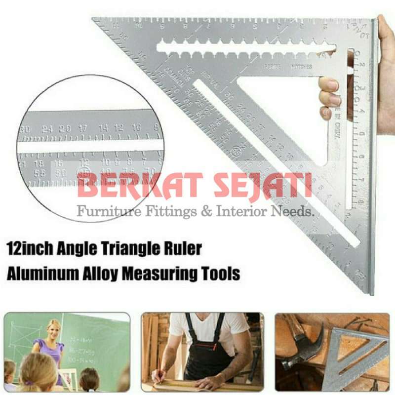 Promo Premium Penggaris Segitiga Siku Sudut Derajat Alumunium SPEED ...