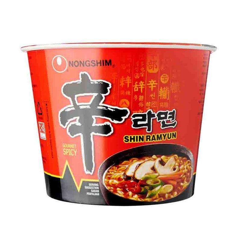 Jual Nongshim Shin Ramyun Spicy Mushroom [117 g] Free Nongshim Clay Pot ...