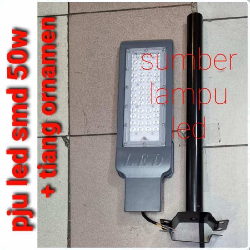 Jual Pju Led Smd 50w 50 Watt Set Tiang Lampu Jalan 50watt 50 W Outdoor