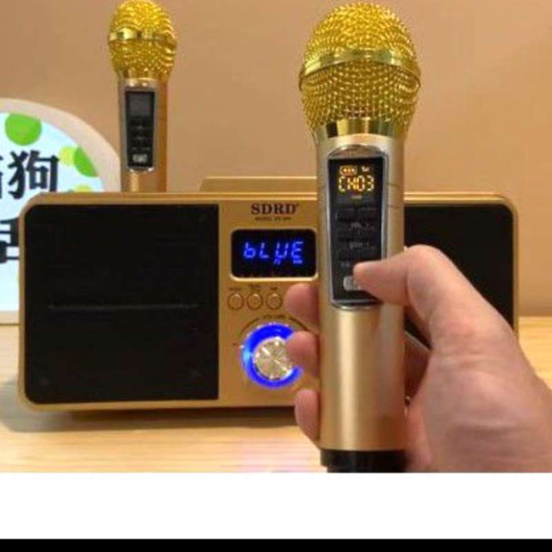 Jual Mic Karaoke Bluetooth Lcd 20w Hifi Power Sdrd Sd309 Microphone ...