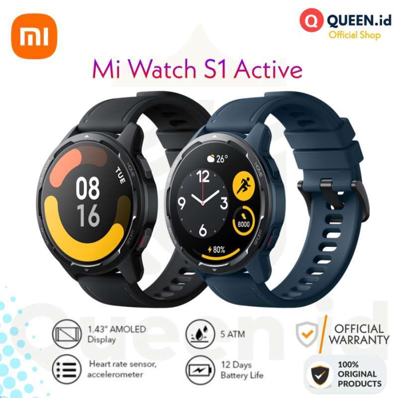 Jual Xiaomi Mi Watch S1 Active Smart Watch Amoled 5 Atm Smartwatch ...