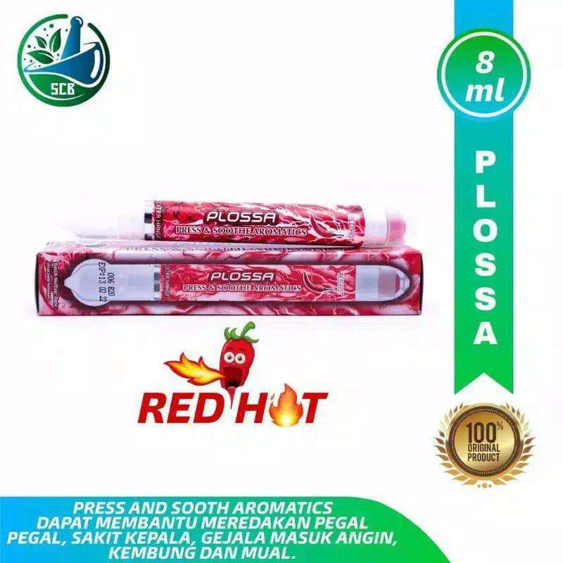 Jual Plossa 8Ml Roll On 2Ml Inhaler Press & Soothe Aromatics Merah di ...