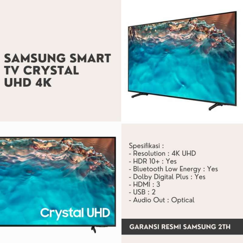 Promo SAMSUNG SMART TV 55 CRYSTAL UHD 4K NEW LINE UP 2022 - UA55BU8000 Diskon 15% di Seller ...