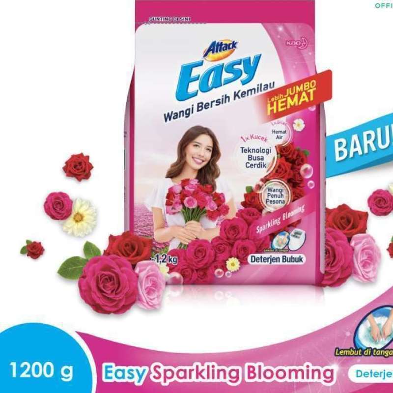 Jual Attack Easy Sparkling Blooming Detergent 1200 G Termurah - Harga ...