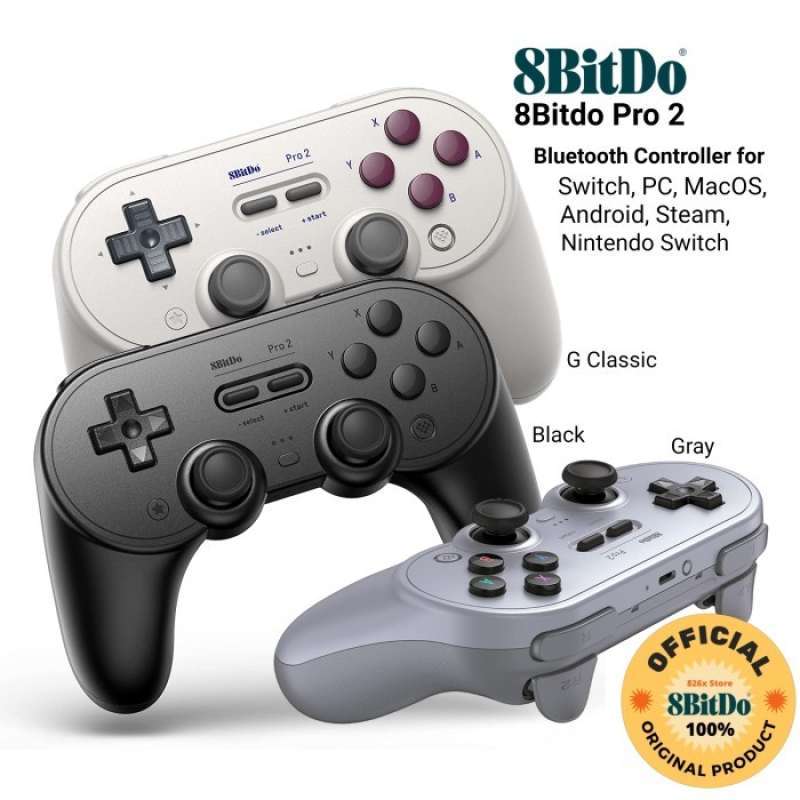 Jual 8Bitdo Pro 2 Gamepad Bluetooth Controller Switch PC Android MacOS ...