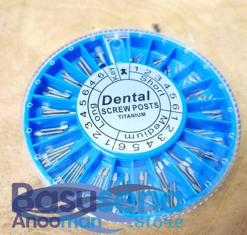 Jual Pasak Endodontik Saluran Akar - Dental Post Pin Titanium Coating ...