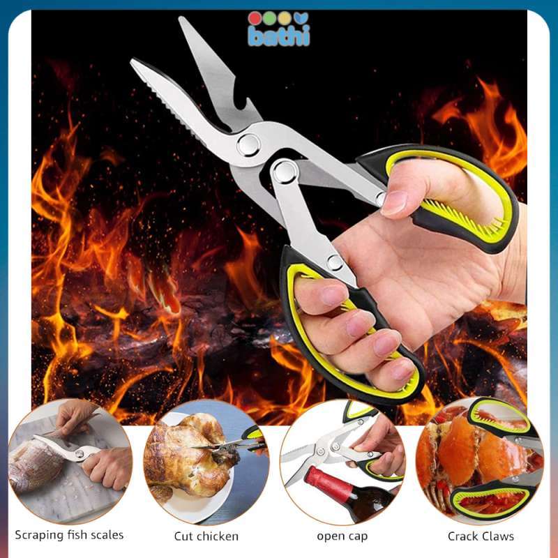 Promo BHMY001 Gunting Daging Dapur Serbaguna Heavy Duty Curved Kitchen ...